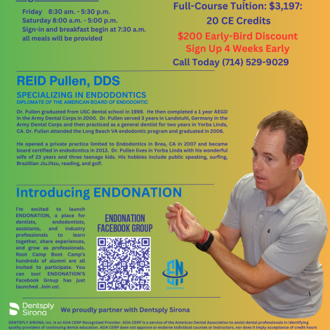 SIMPLE to ADVANCED Root Camp Boot Camp May 8 & 9, 2026 - Root Canal Academy